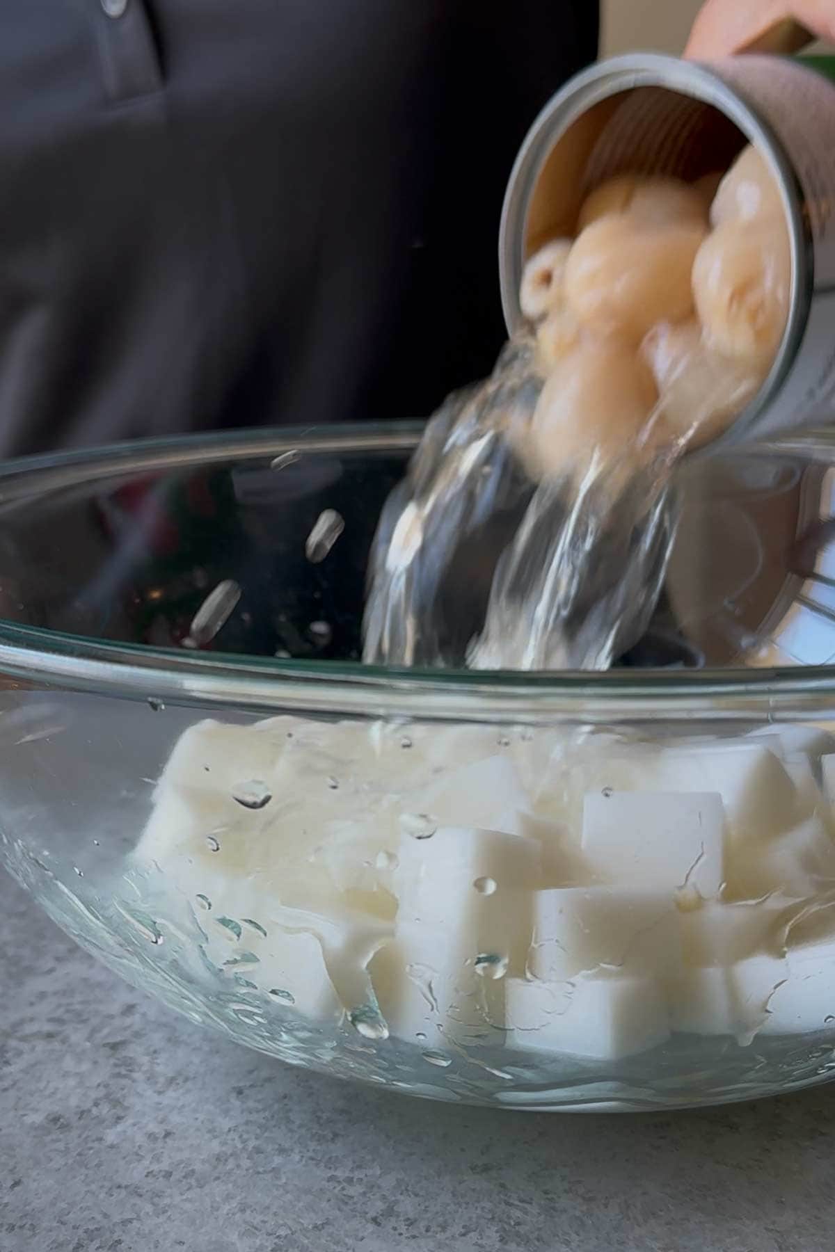 Lychee Almond Jelly Dessert - Love, Filipino Food